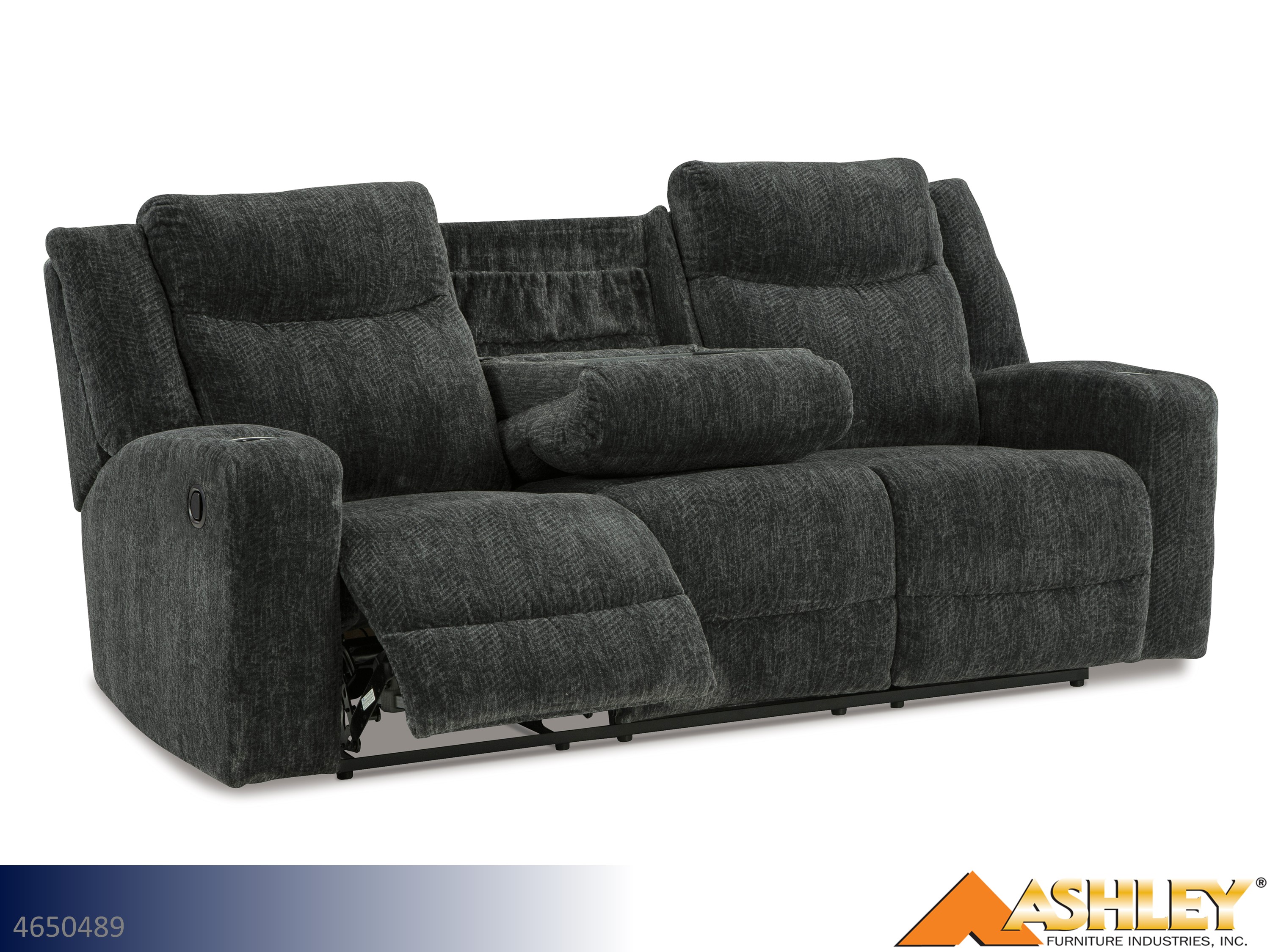 Ashley Kempton Black Motion Loveseat RentMart
